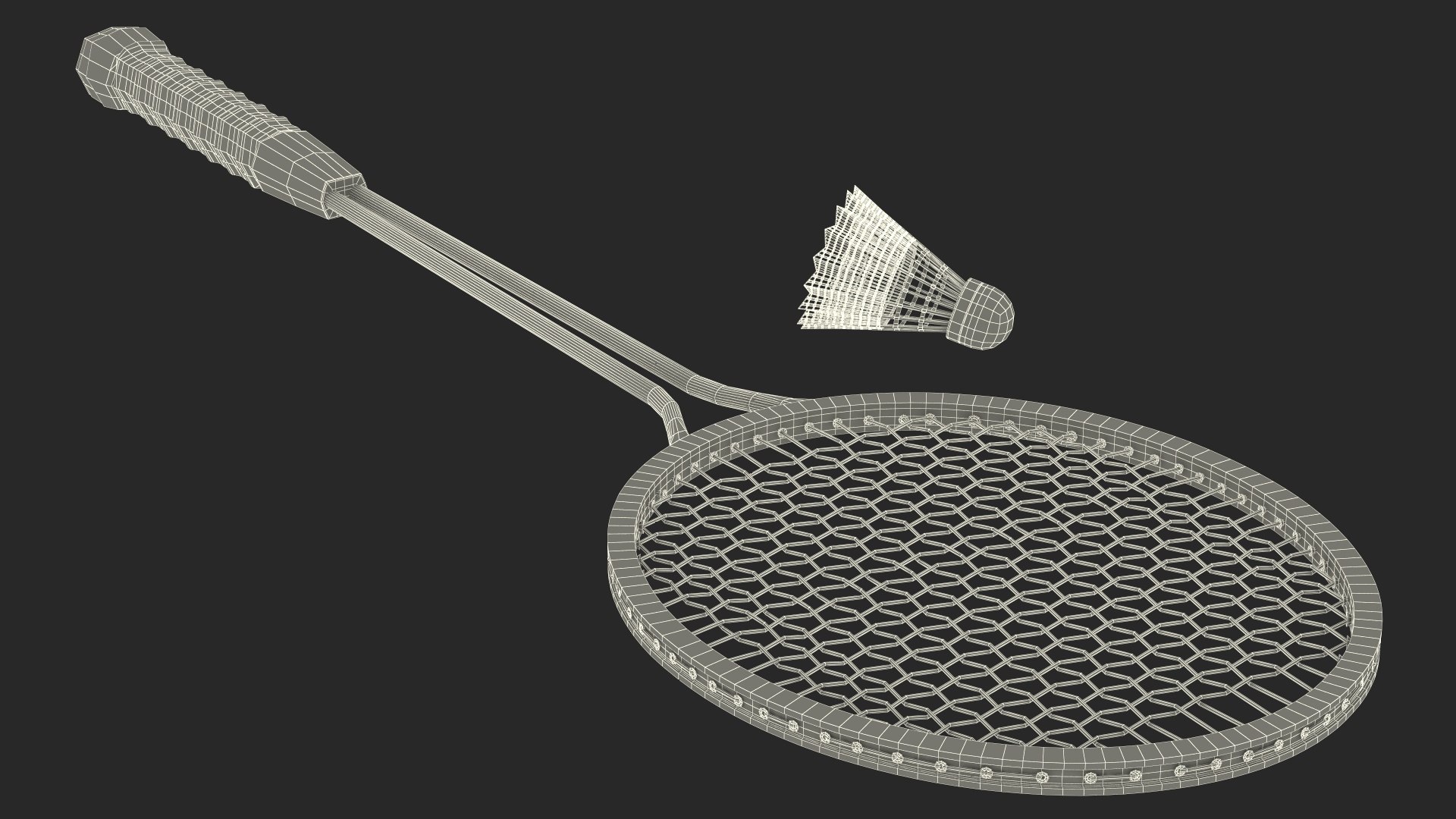 3D Badminton Rackets and Shuttlecock model - TurboSquid 2154648