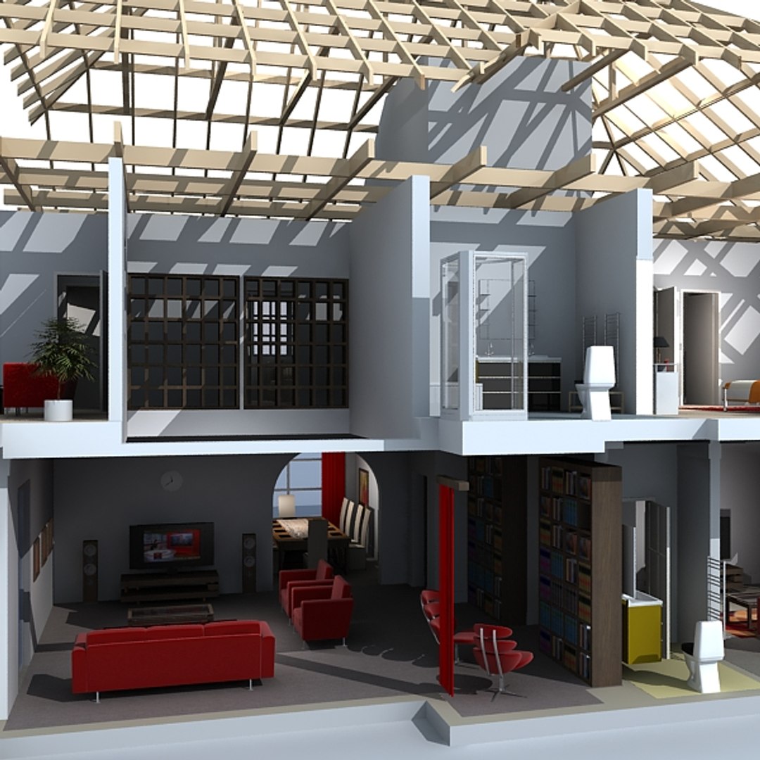 Home Cuttout 3d Model