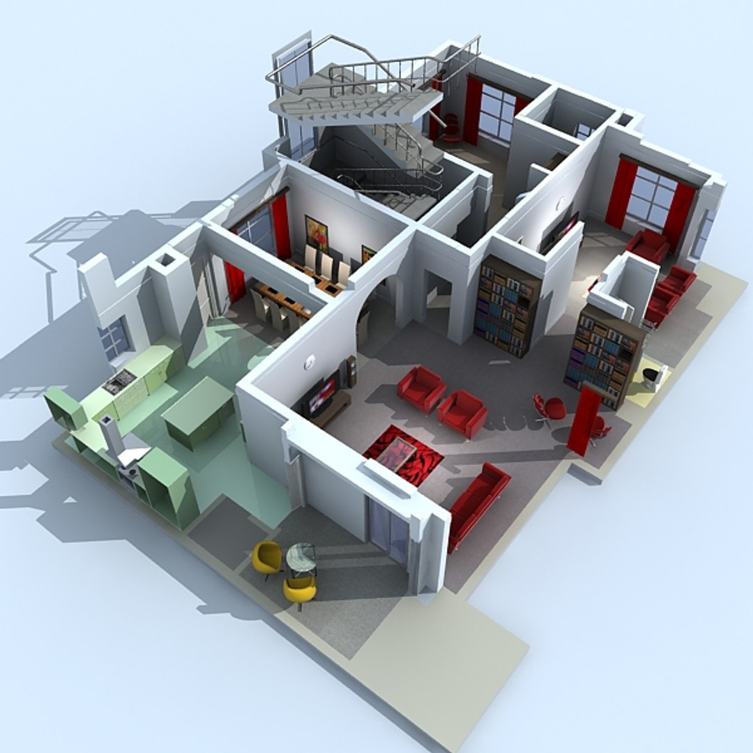 Home Cuttout 3d Model