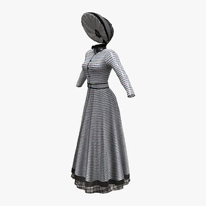 Victorian Female 01 - Body And Face Rigged - 3 Versions Model ...