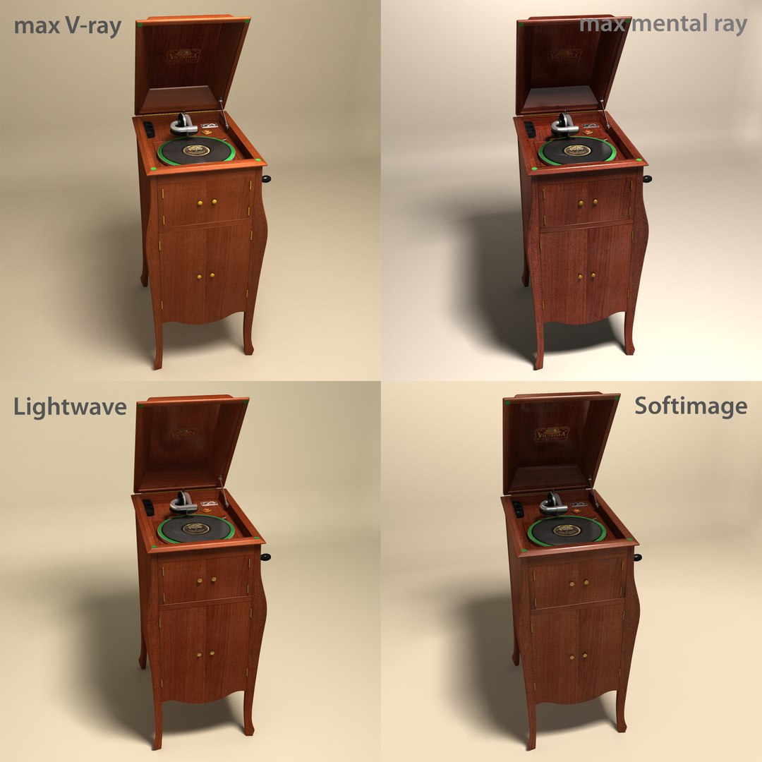 Victor Talking Machine Victrola 3d Max