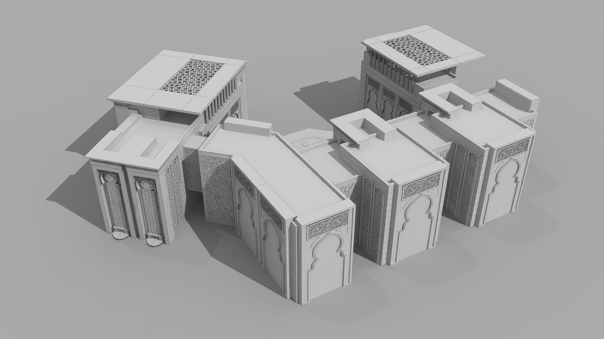 0166 - Islamic Facade Building 3D Model - TurboSquid 2240012