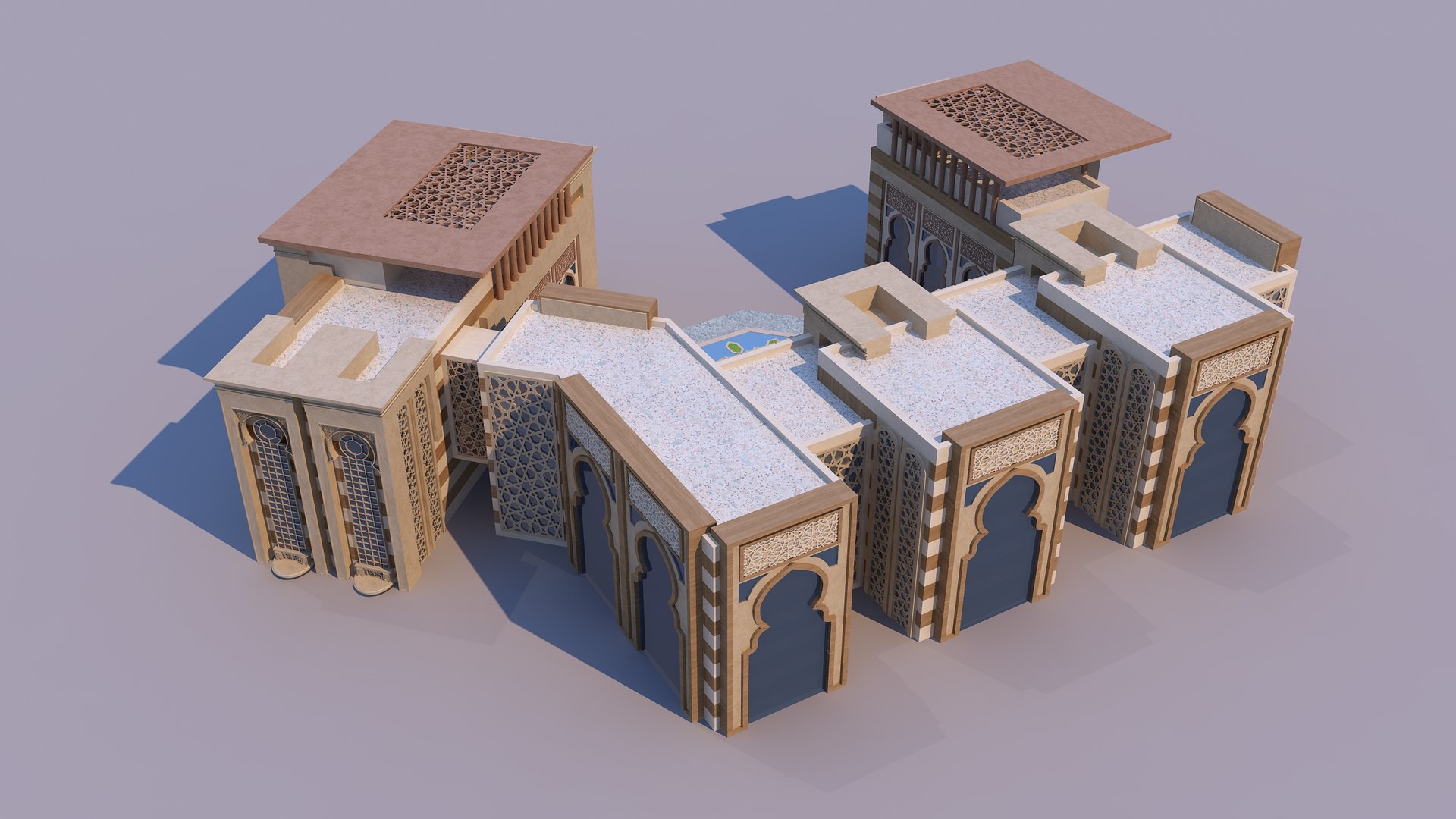 0166 - Islamic Facade Building 3D Model - TurboSquid 2240012