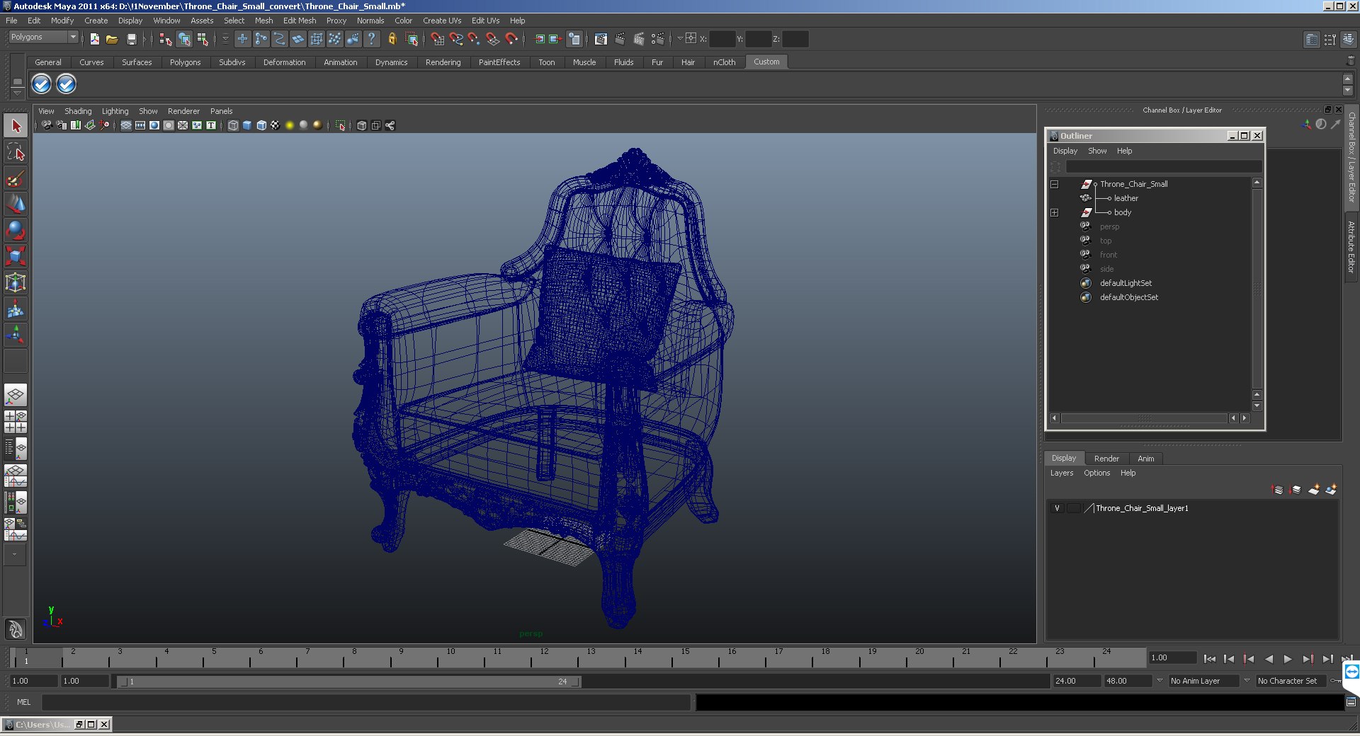 Small Throne Chair 3D Model - TurboSquid 1348203