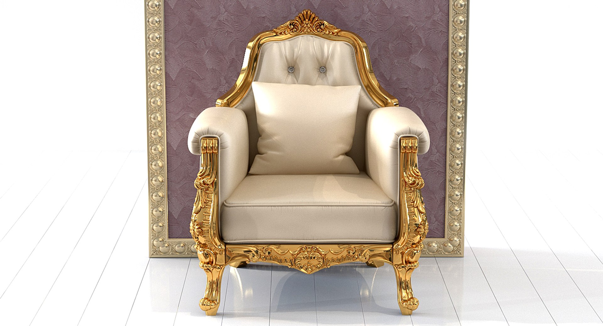 Small Throne Chair 3D Model - TurboSquid 1348203