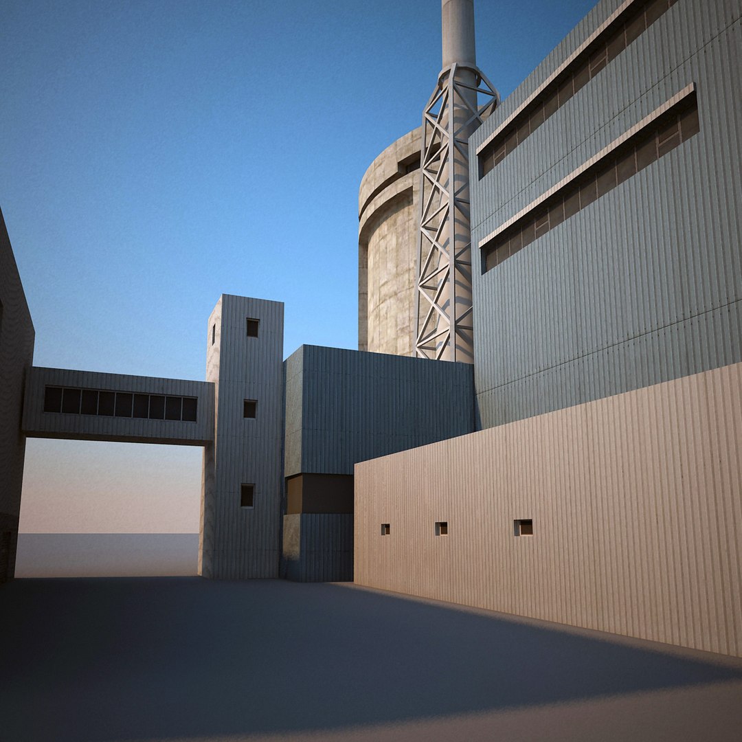 nuclear power plant v4 3d model