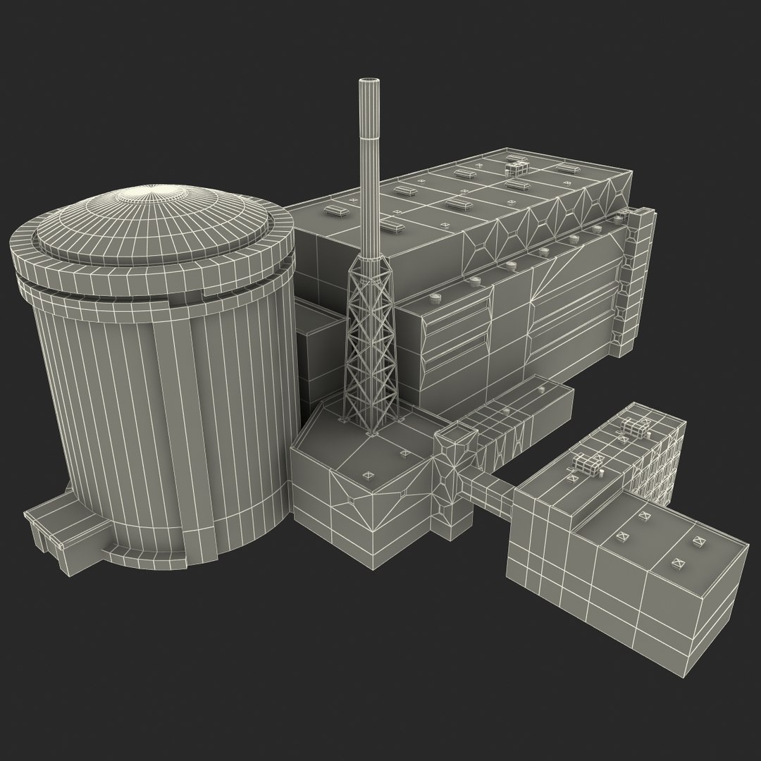nuclear power plant v4 3d model