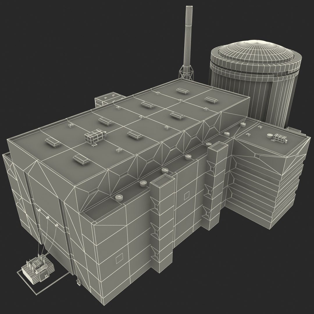 nuclear power plant v4 3d model