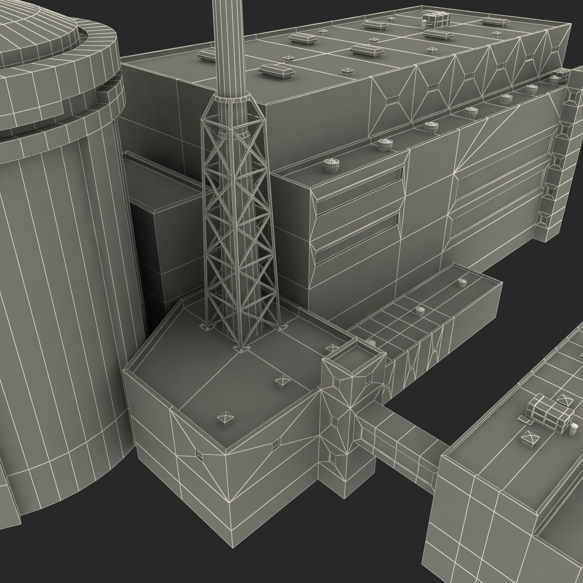 nuclear power plant v4 3d model