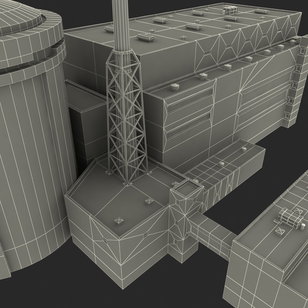 nuclear power plant v4 3d model