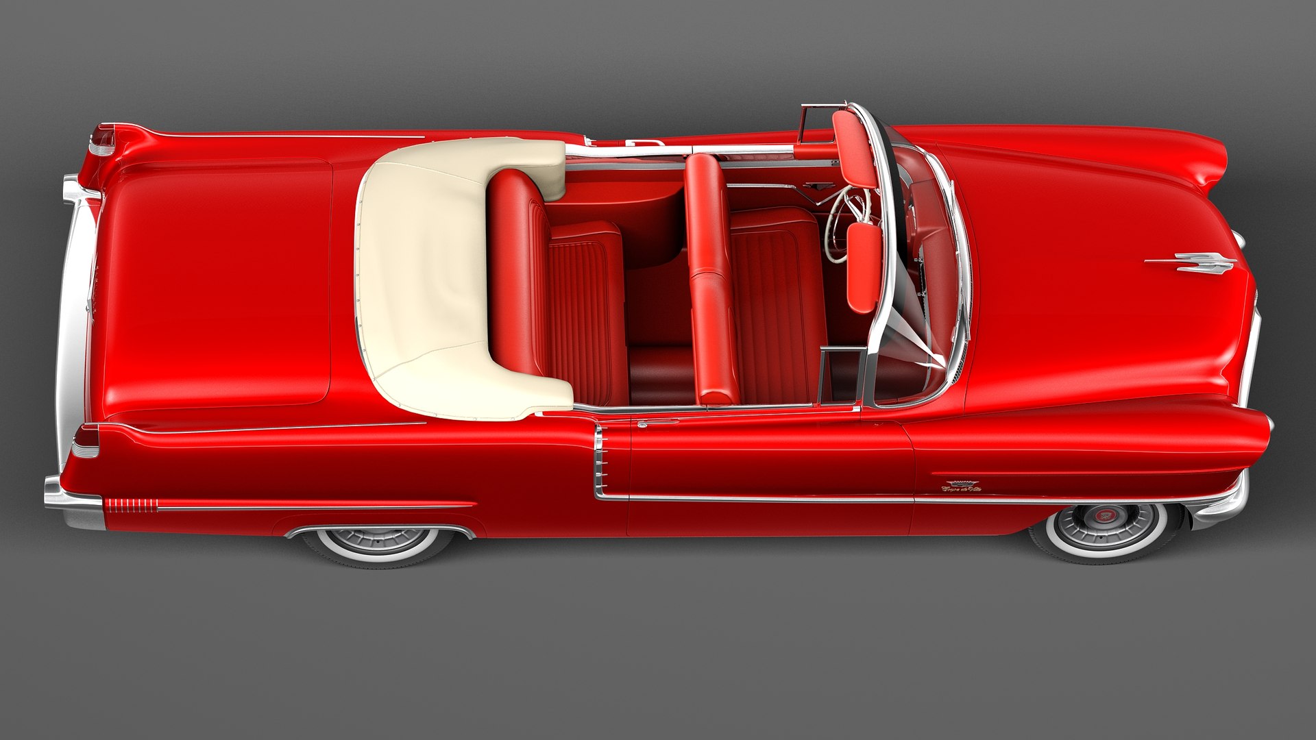 3d v8 luxury convertible cadillac model