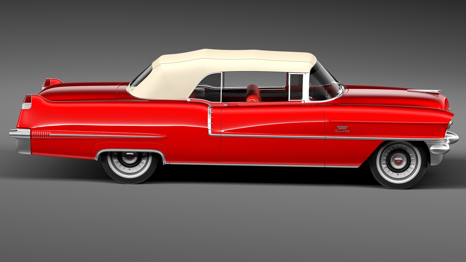 3d v8 luxury convertible cadillac model