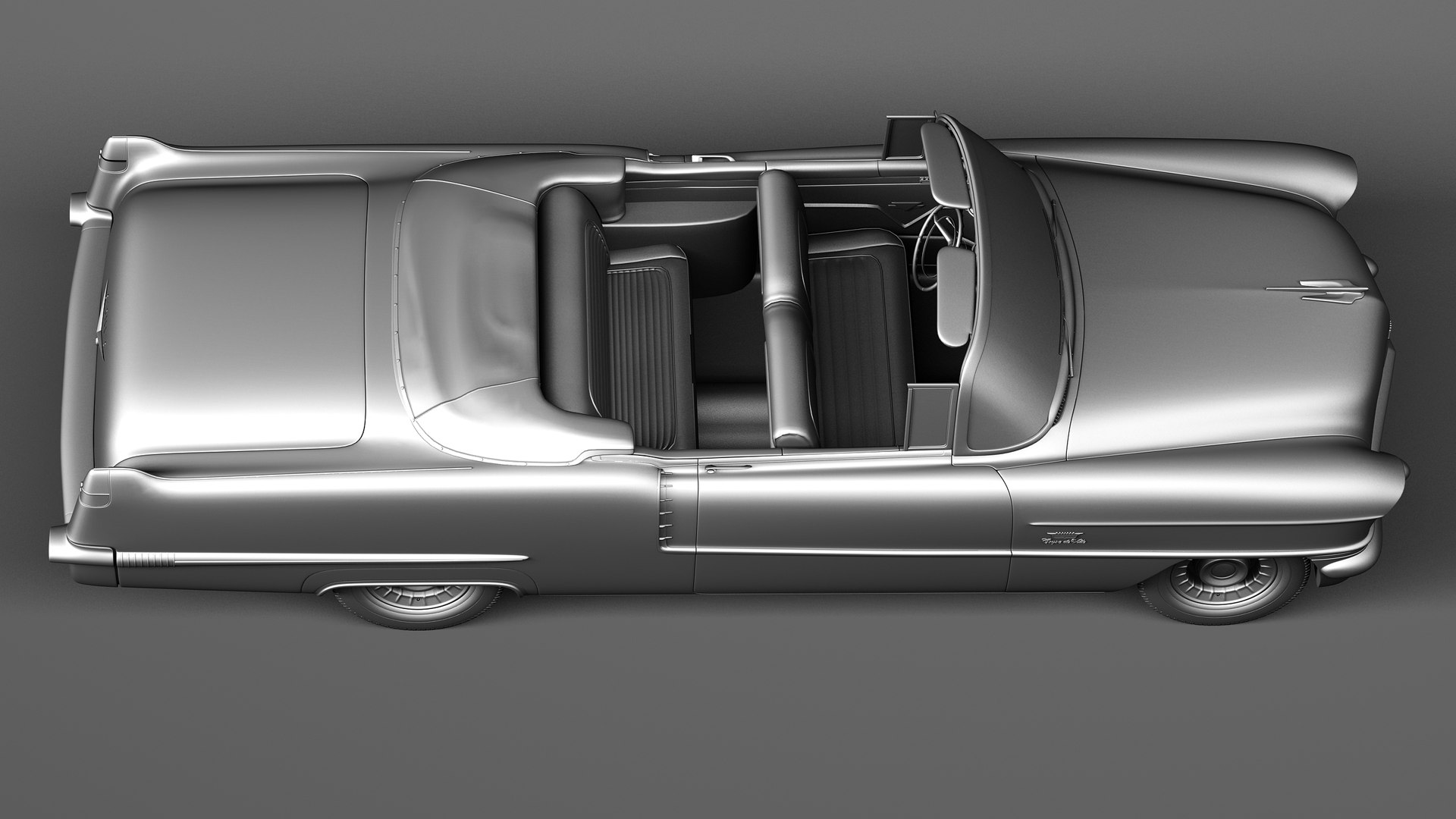 3d v8 luxury convertible cadillac model