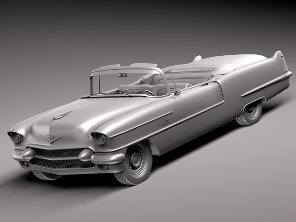 3d v8 luxury convertible cadillac model