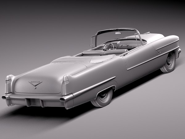 3d v8 luxury convertible cadillac model