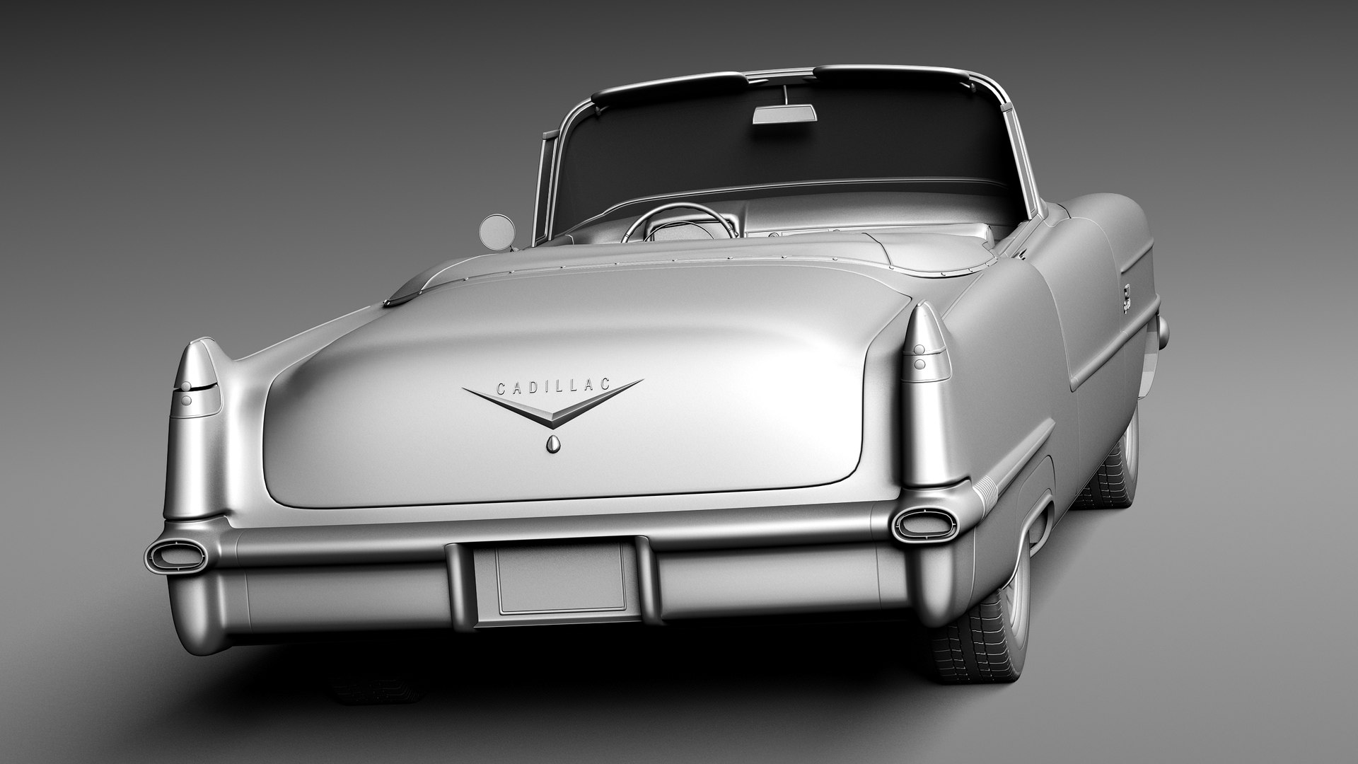 3d v8 luxury convertible cadillac model