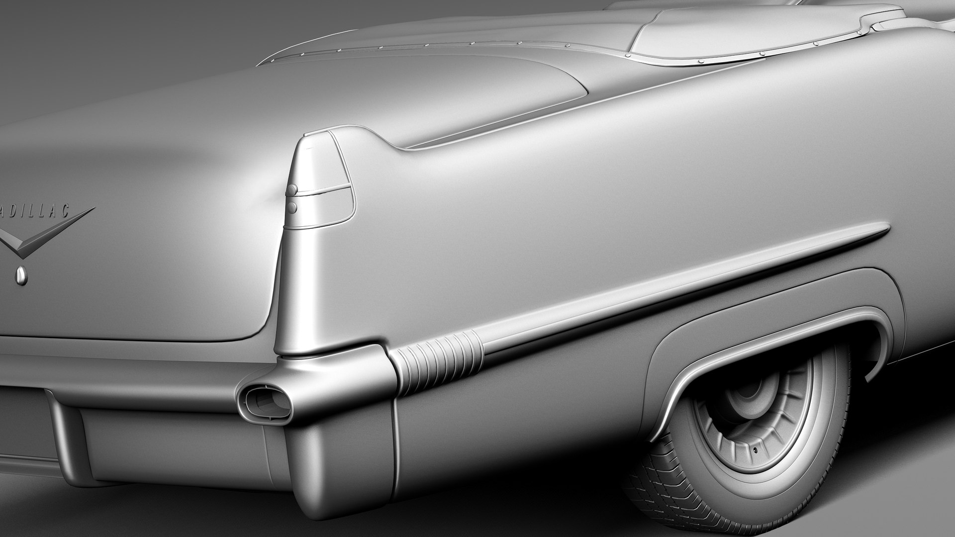 3d v8 luxury convertible cadillac model