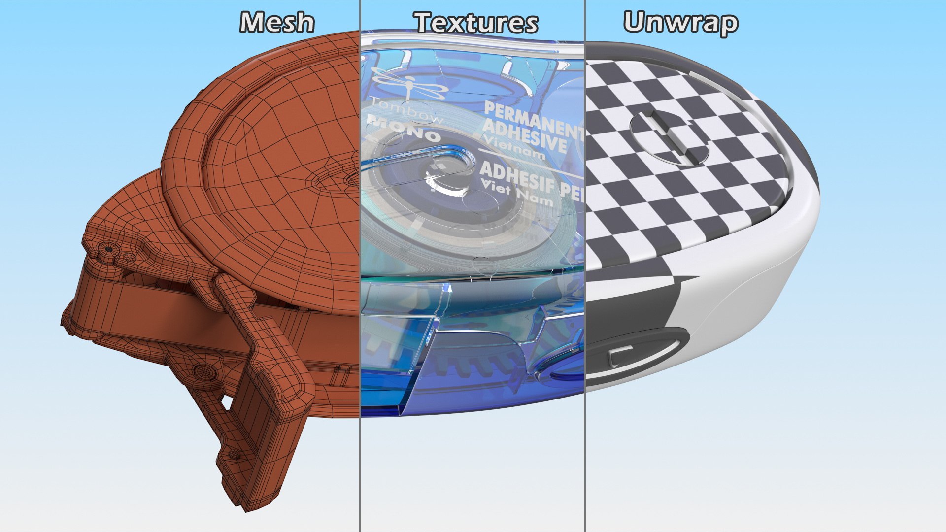 3D Model Tombow MONO Permanent Adhesive Applicator - TurboSquid 1812462