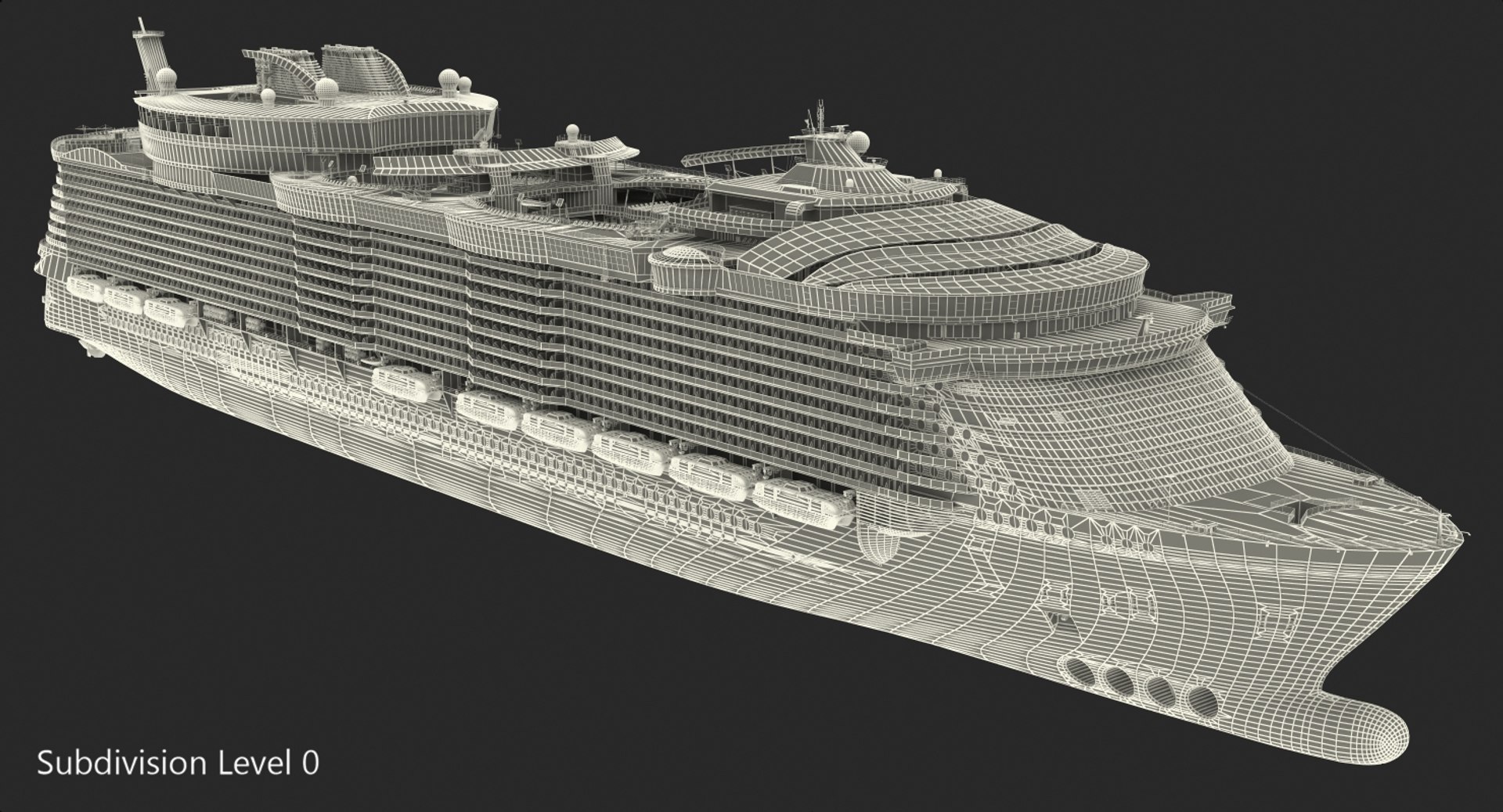 Cruise ship oasis seas 3D model - TurboSquid 1327430