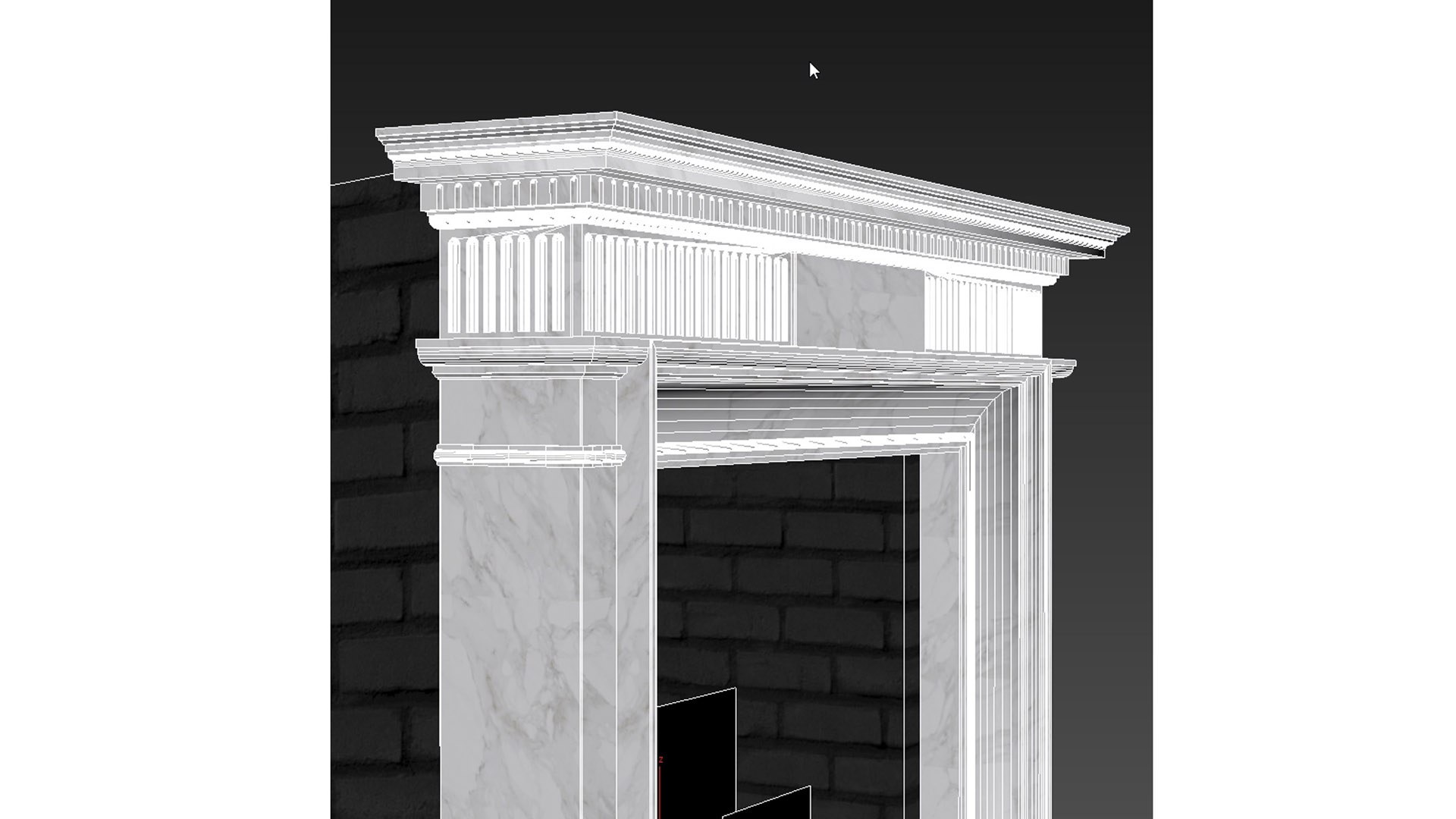 Custom Made White Marble Classic Fireplace Mantel 3D Model - TurboSquid ...