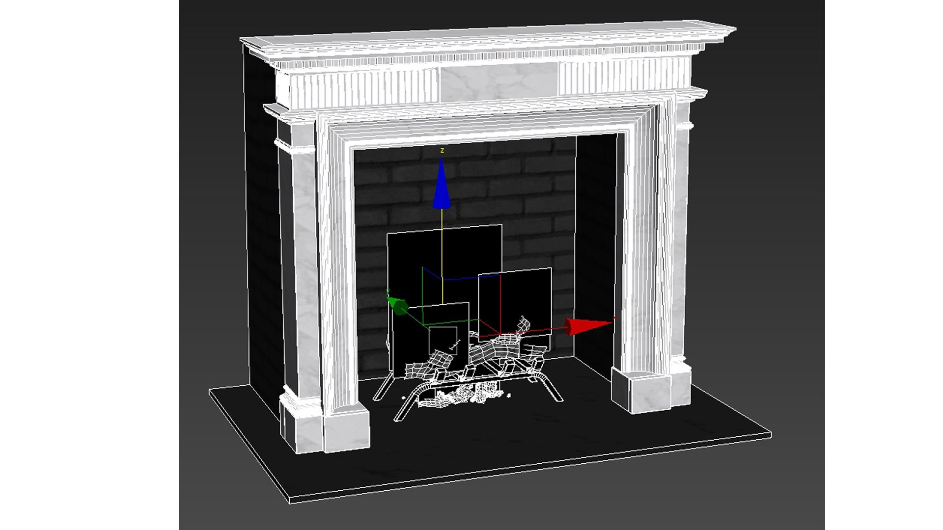 Custom Made White Marble Classic Fireplace Mantel 3D Model - TurboSquid ...