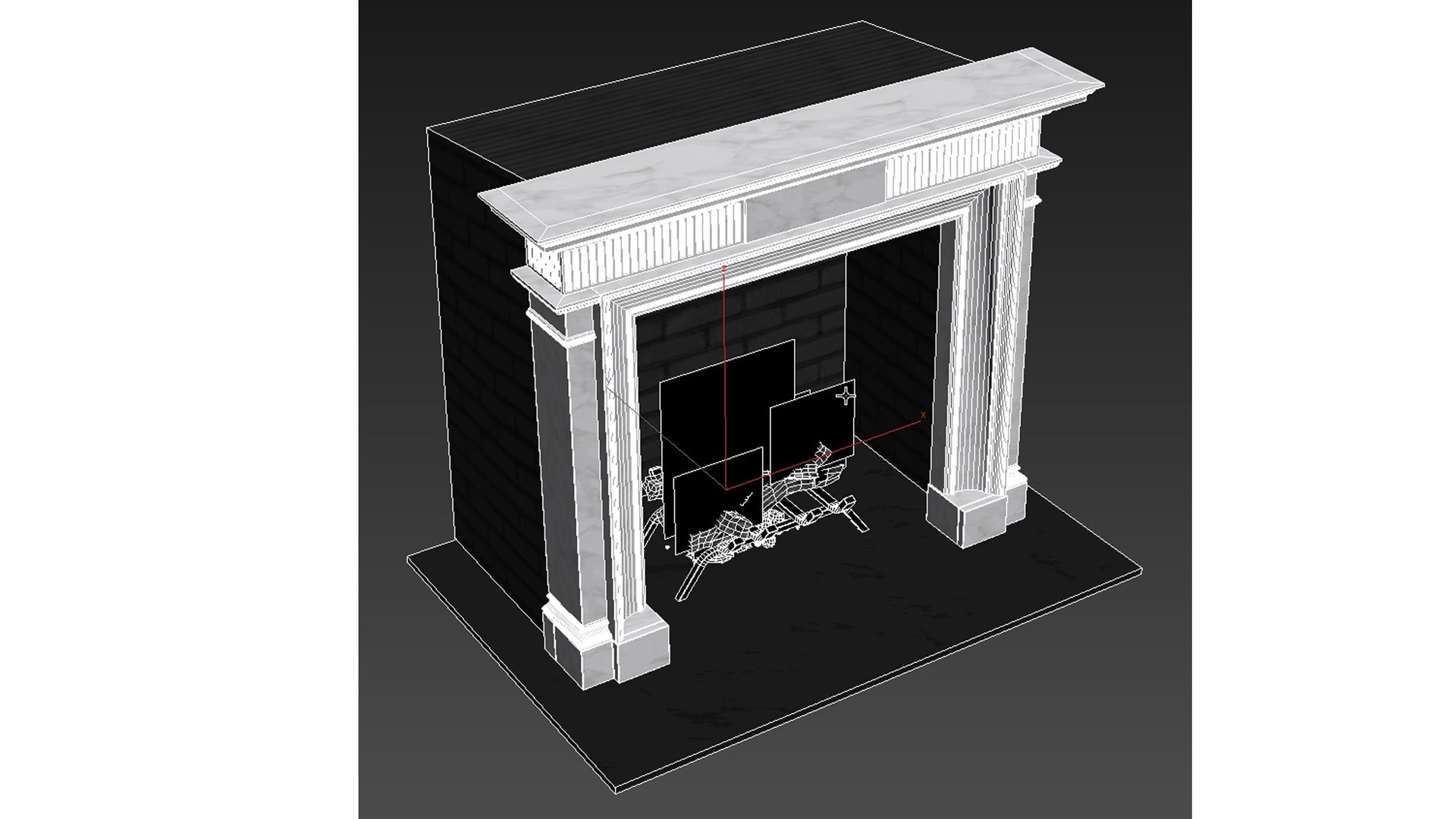 Custom Made White Marble Classic Fireplace Mantel 3D Model - TurboSquid ...