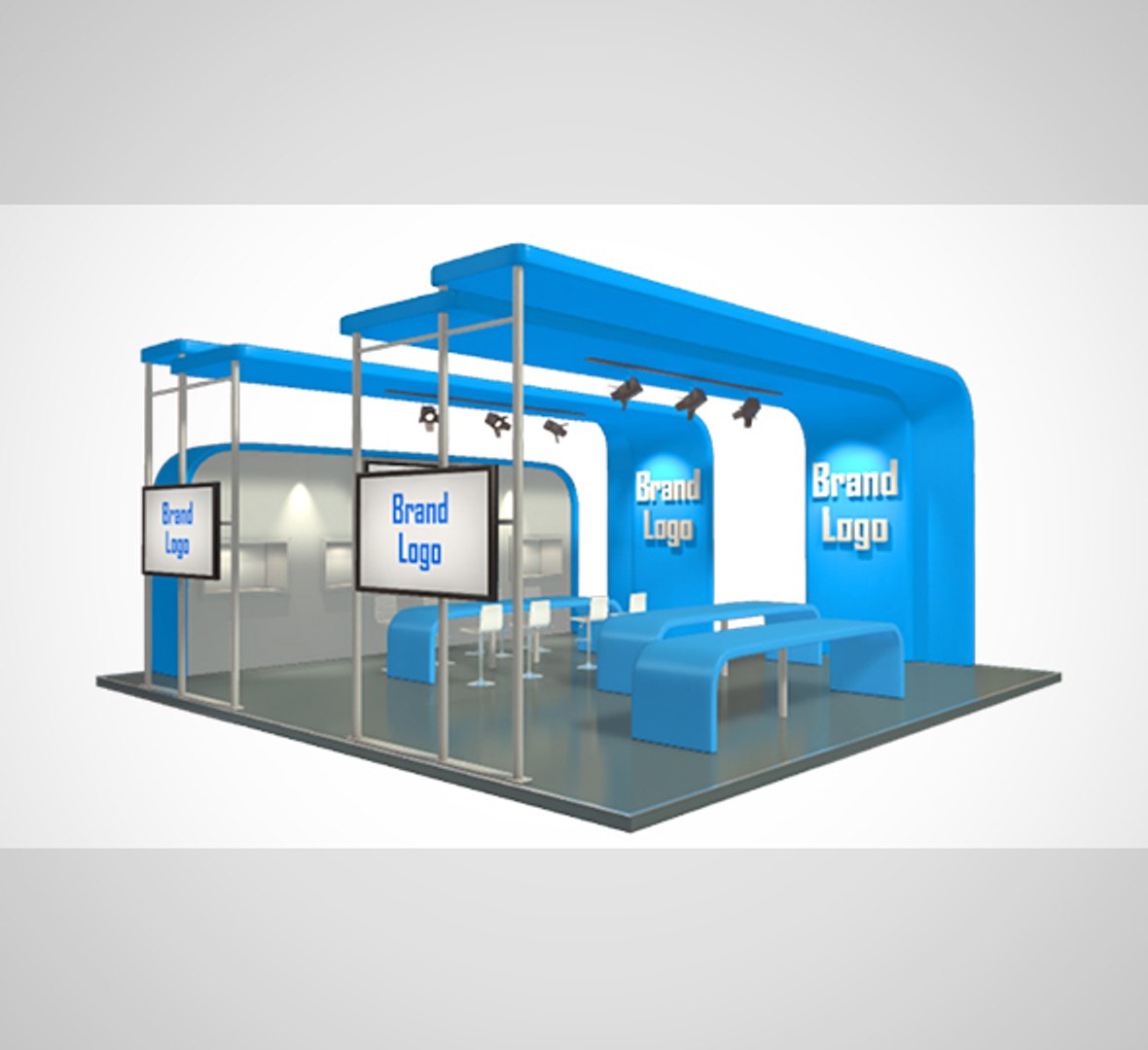 Stand design 001 3D model - TurboSquid 1269869