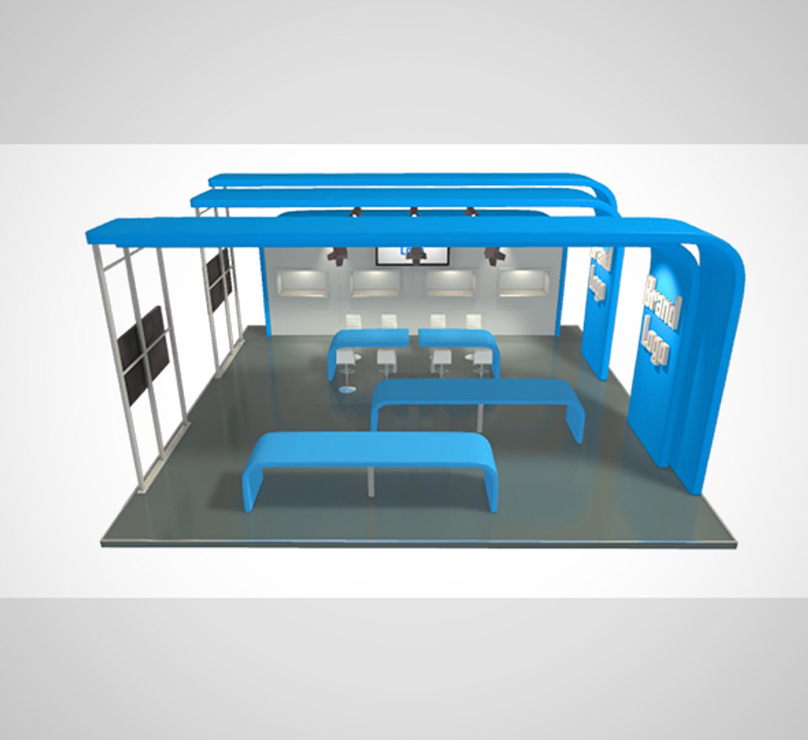 Stand design 001 3D model - TurboSquid 1269869