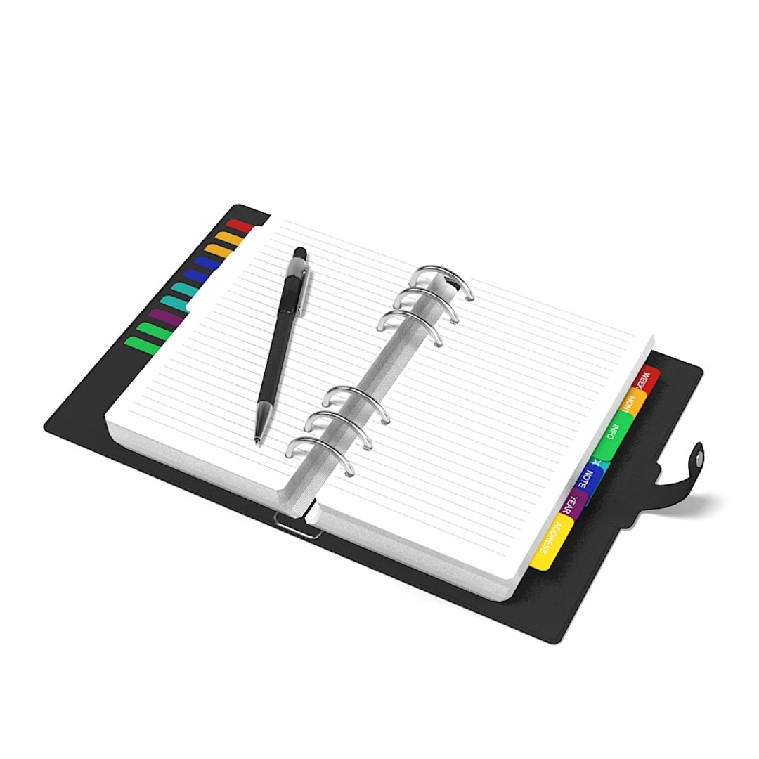 3d Office Daybook Book Model