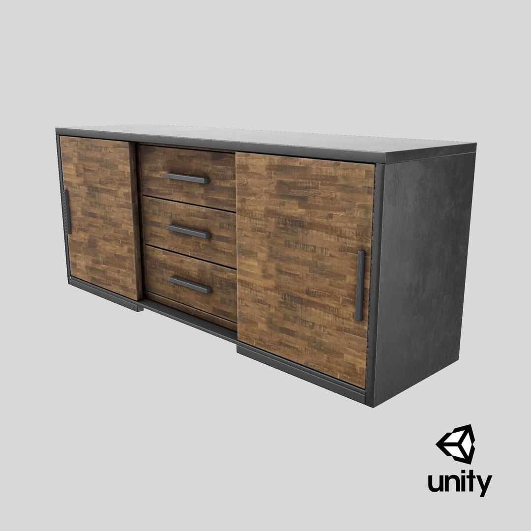 Wood Sideboard 3D - TurboSquid 2201176