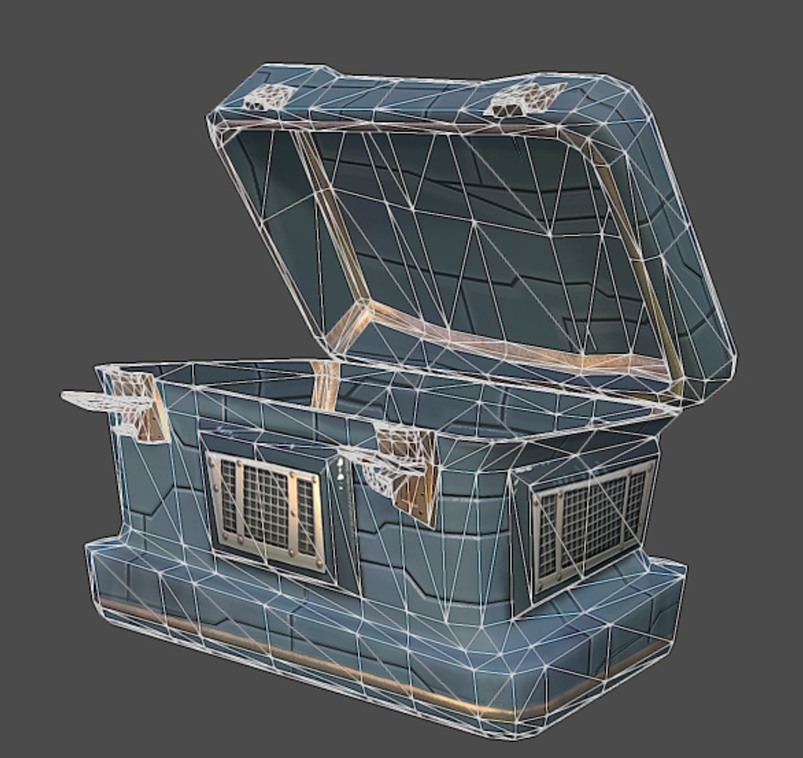 3d Metal Crate