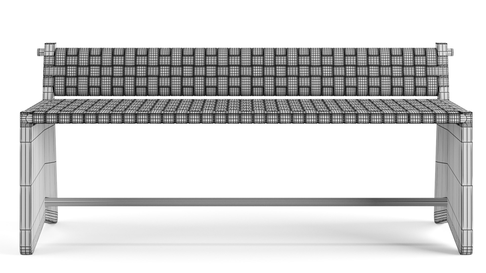 Bench Pierre Augustin Rose Subsellium 3D Model - TurboSquid 1777486