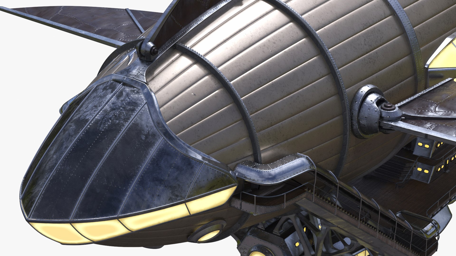 Steampunk Blimp Rigged 3D - TurboSquid 2273242