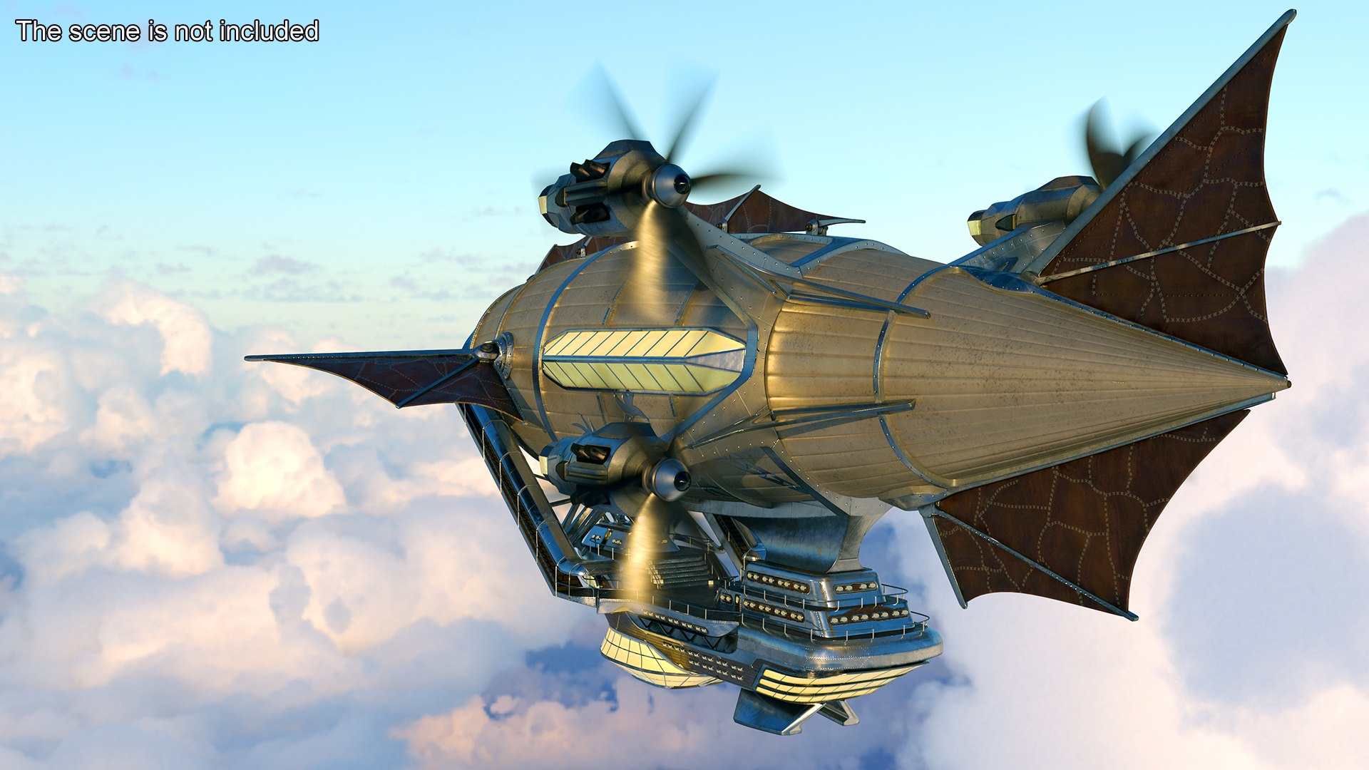 Steampunk Blimp Rigged 3D - TurboSquid 2273242