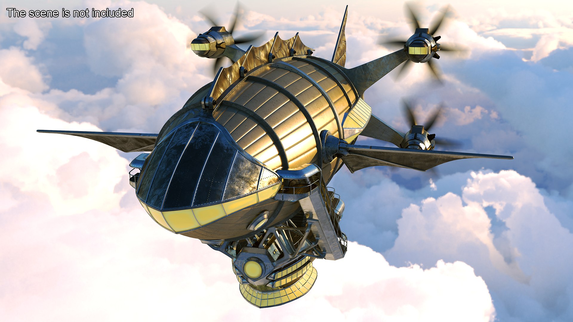 Steampunk Blimp Rigged 3D - TurboSquid 2273242