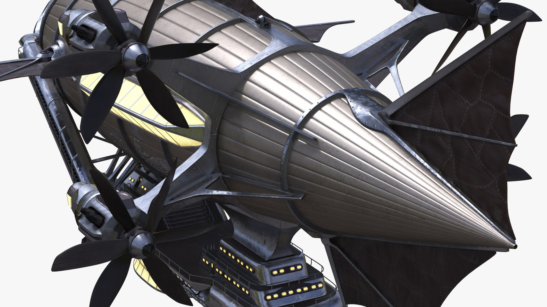 Steampunk Blimp Rigged 3D - TurboSquid 2273242