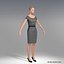Woman Character People Rigged 3d Model