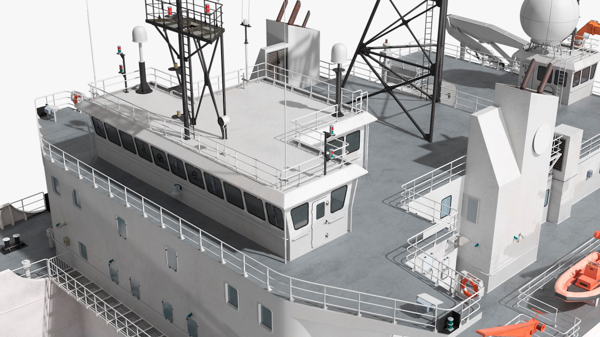 3D Oceanographic Research Vessel Rigged - TurboSquid 2387193