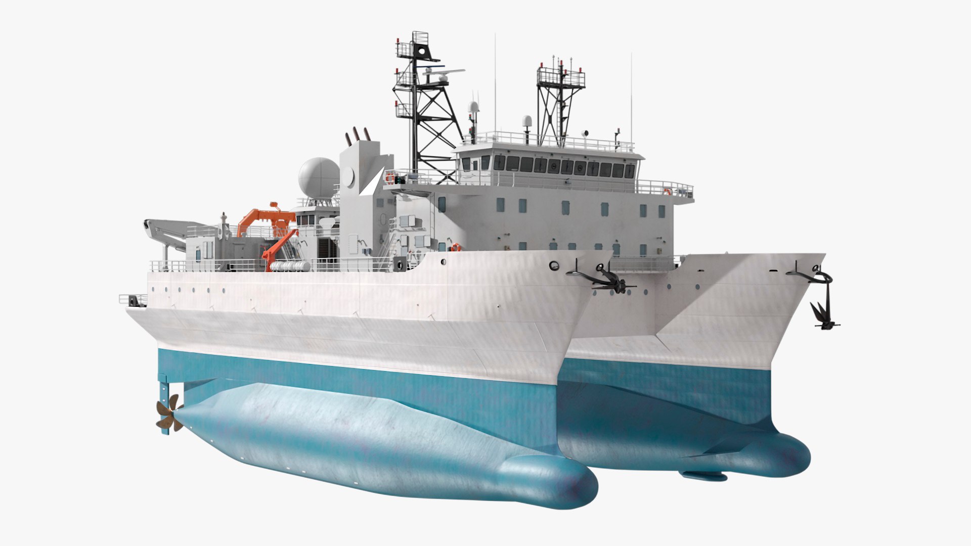 3D Oceanographic Research Vessel Rigged - TurboSquid 2387193
