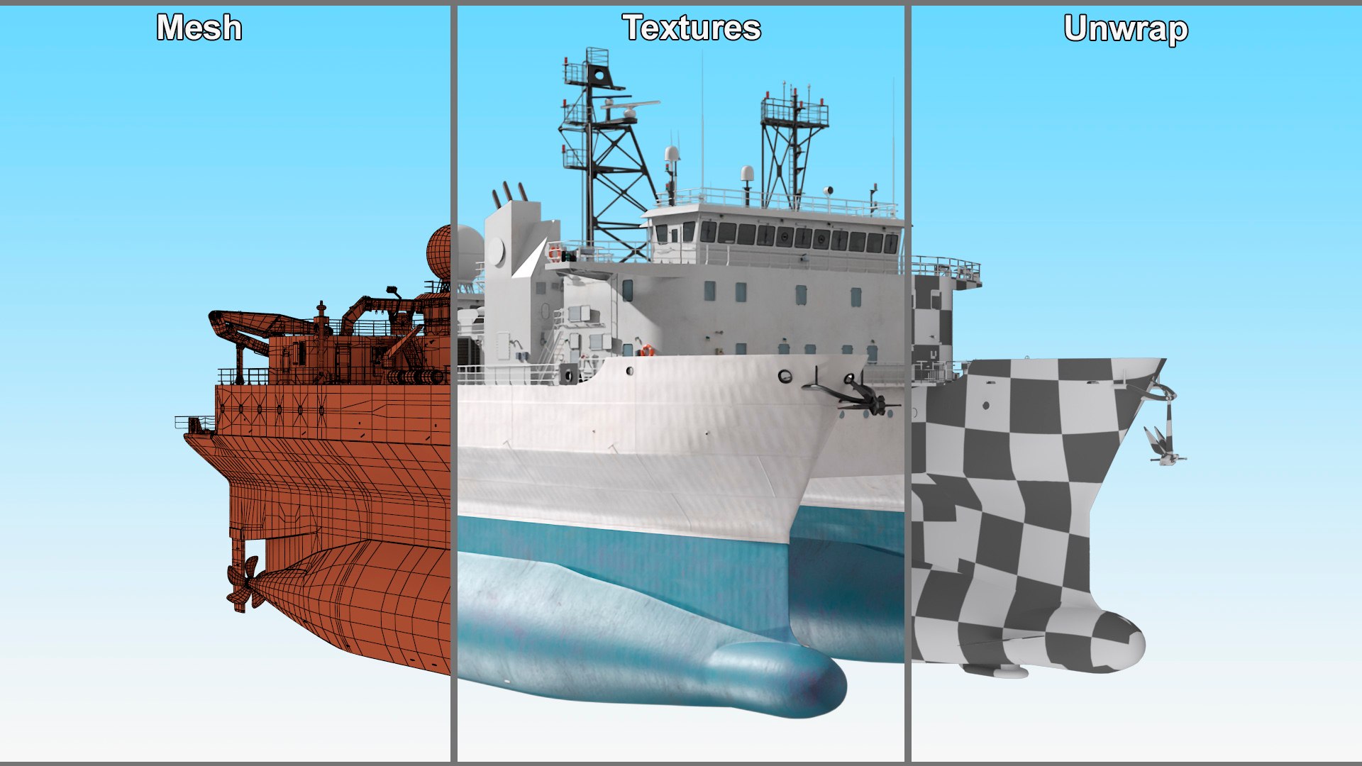 3D Oceanographic Research Vessel Rigged - TurboSquid 2387193