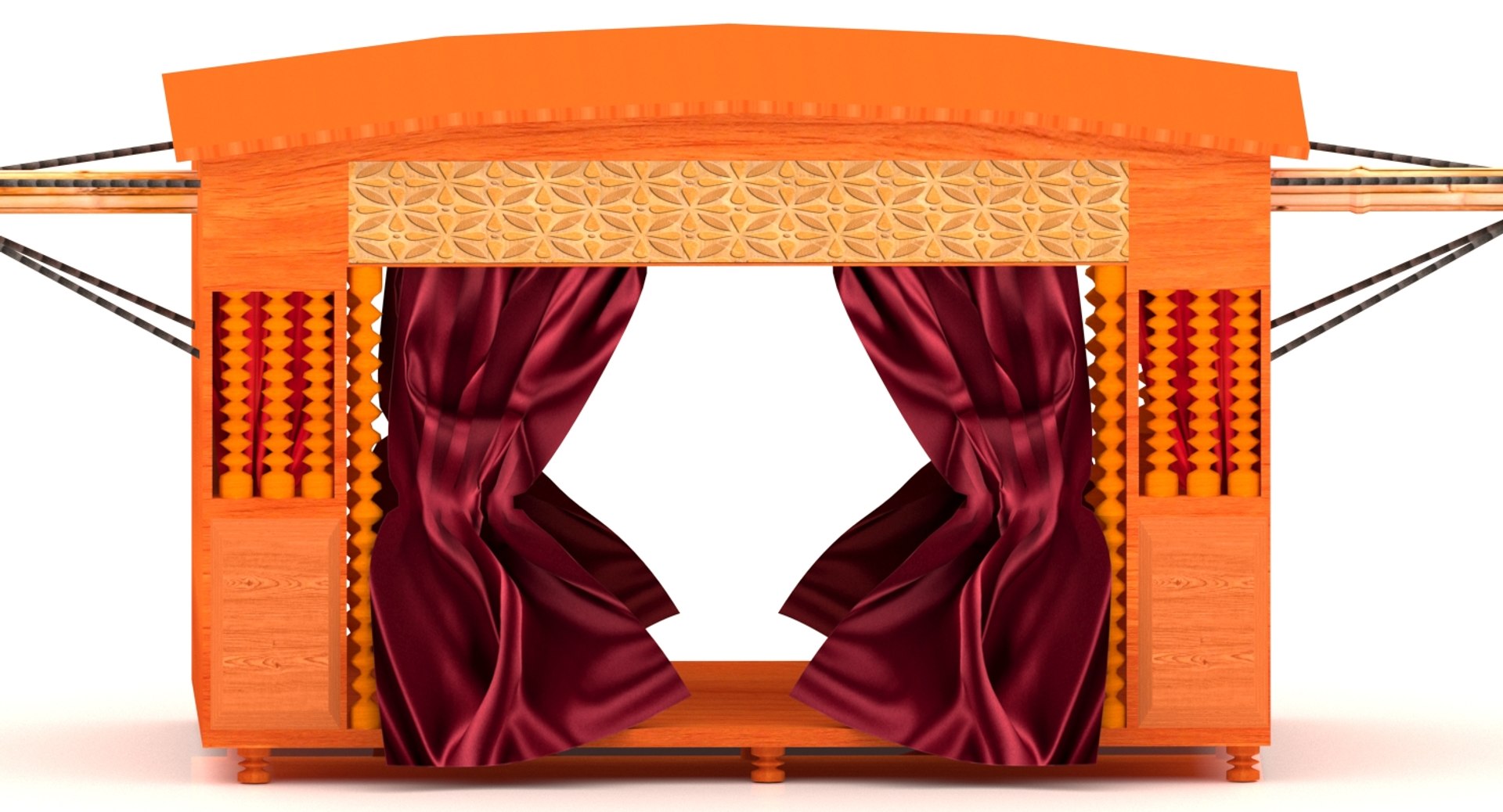 Palanquin Carriage 3D Model - TurboSquid 1515169