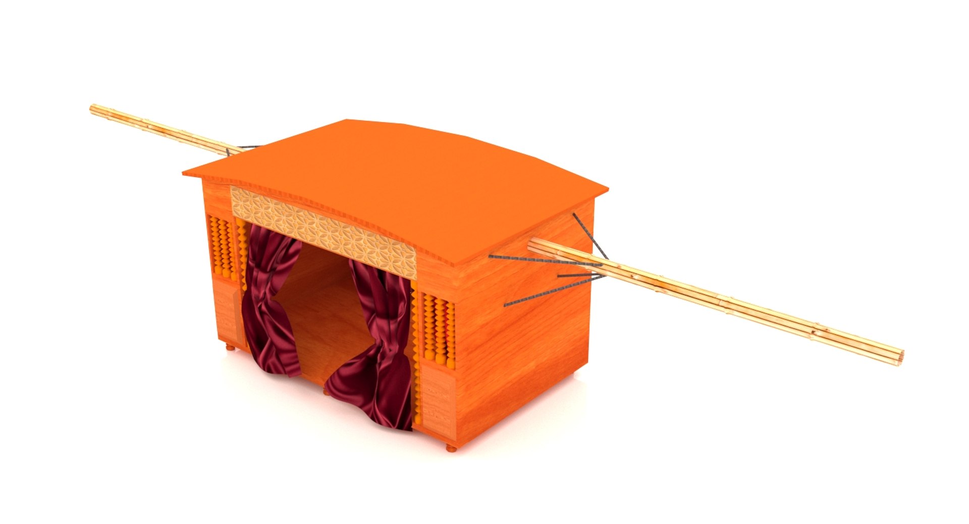 Palanquin Carriage 3D Model - TurboSquid 1515169