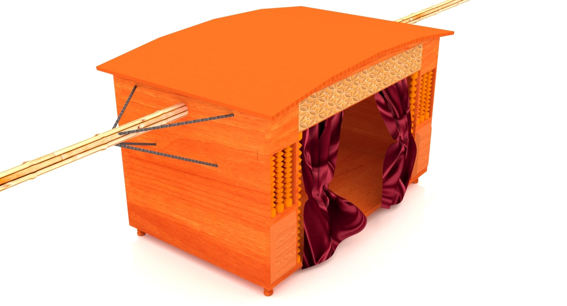 Palanquin Carriage 3D Model - TurboSquid 1515169