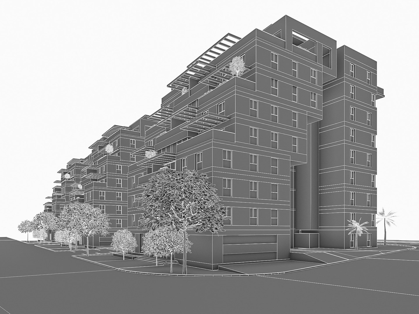 Condominium 02 3D Model - TurboSquid 1751146