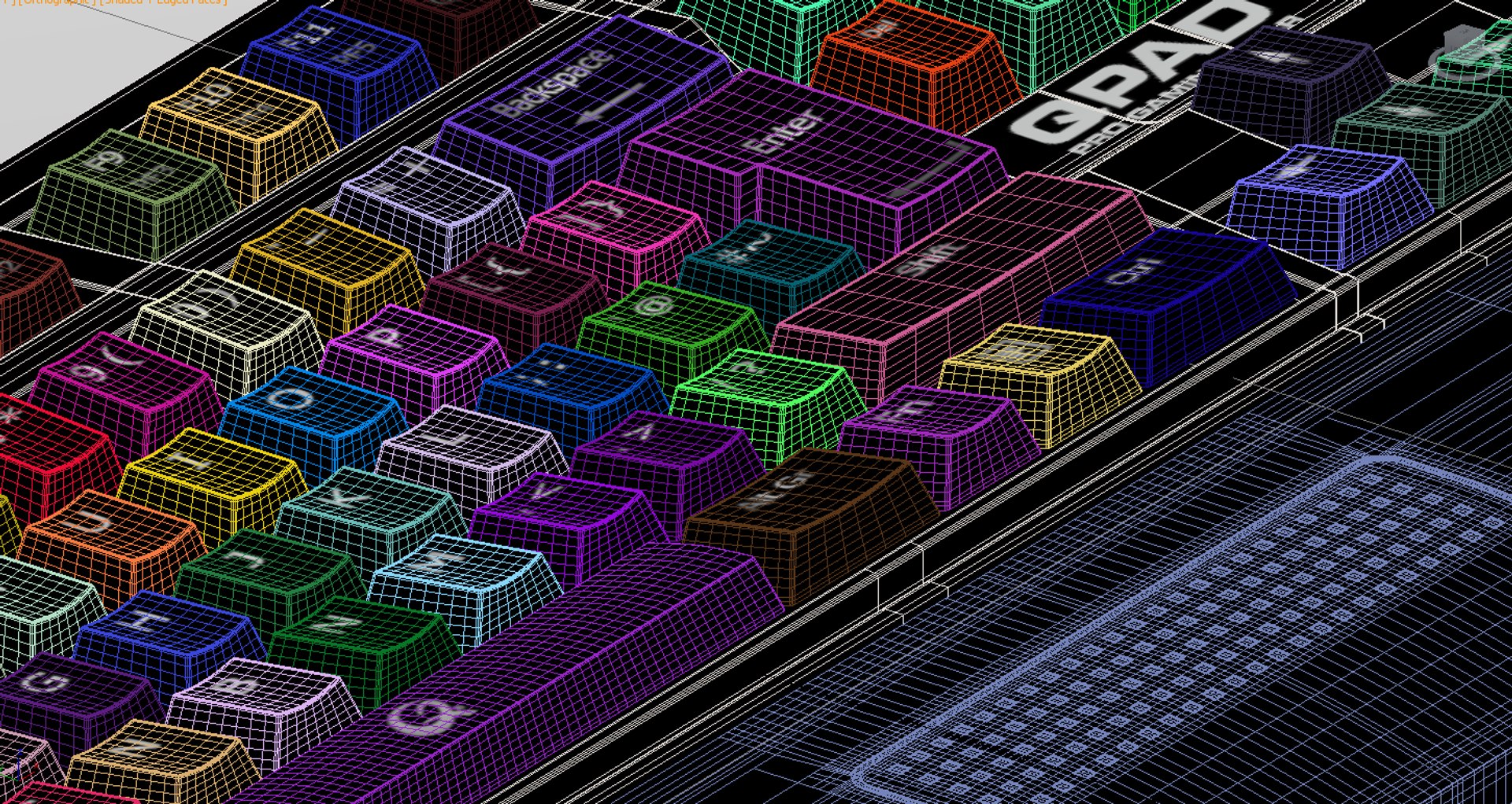 3d Model Of Qpad Keyboard