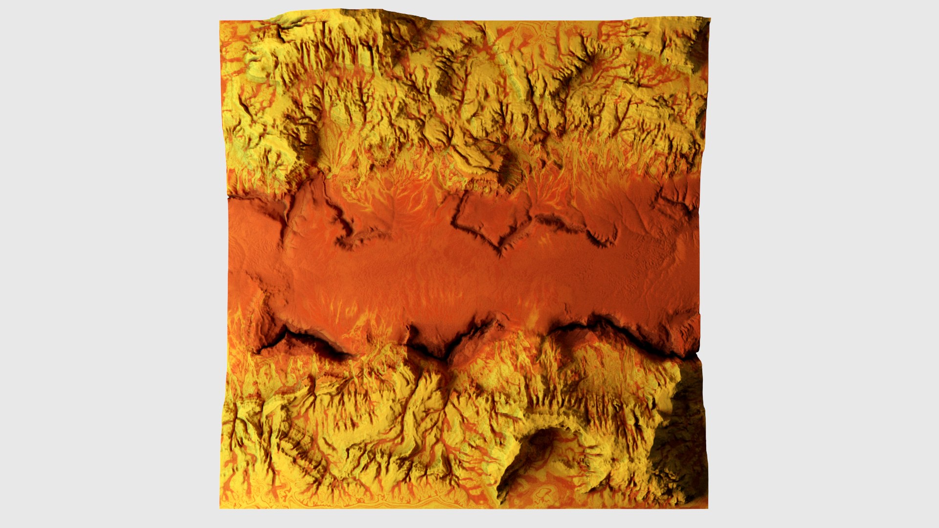 3D Model Cartoon Mountain Terrain With Canyon And Fissures - TurboSquid ...