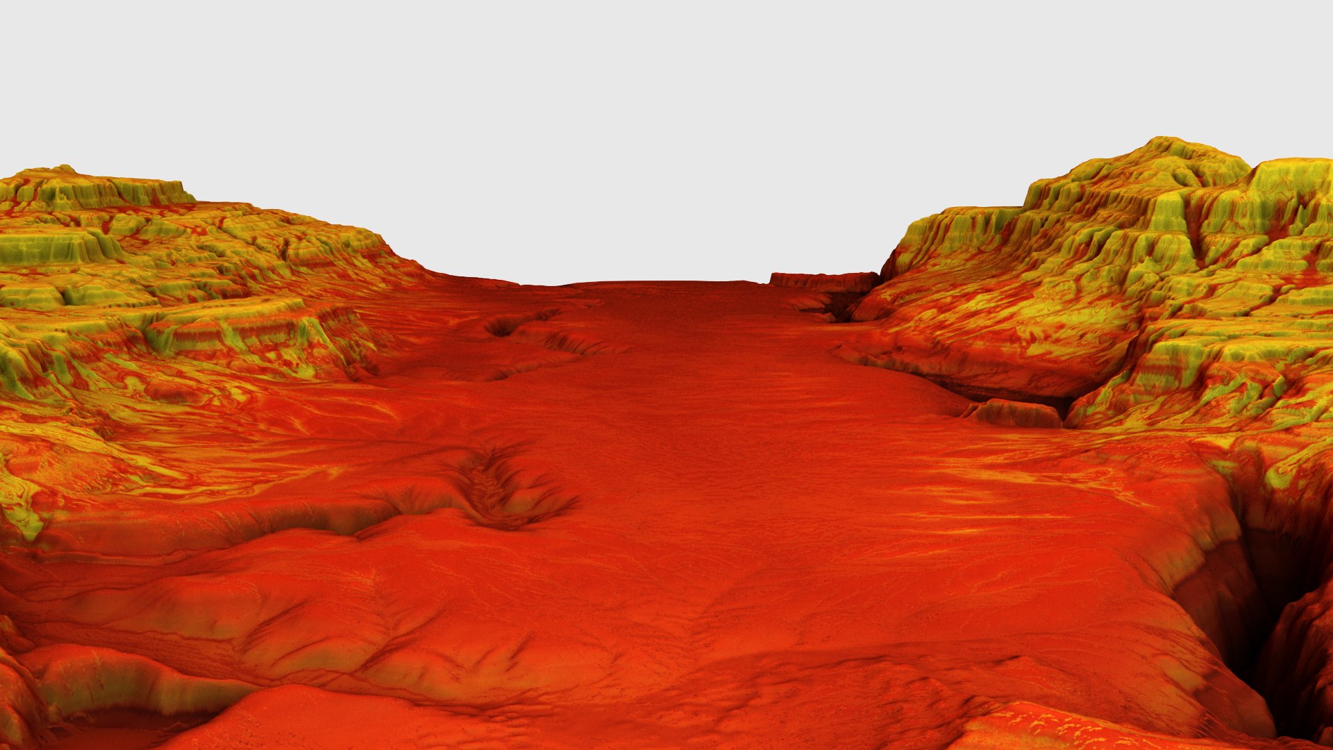 3D Model Cartoon Mountain Terrain With Canyon And Fissures - TurboSquid ...
