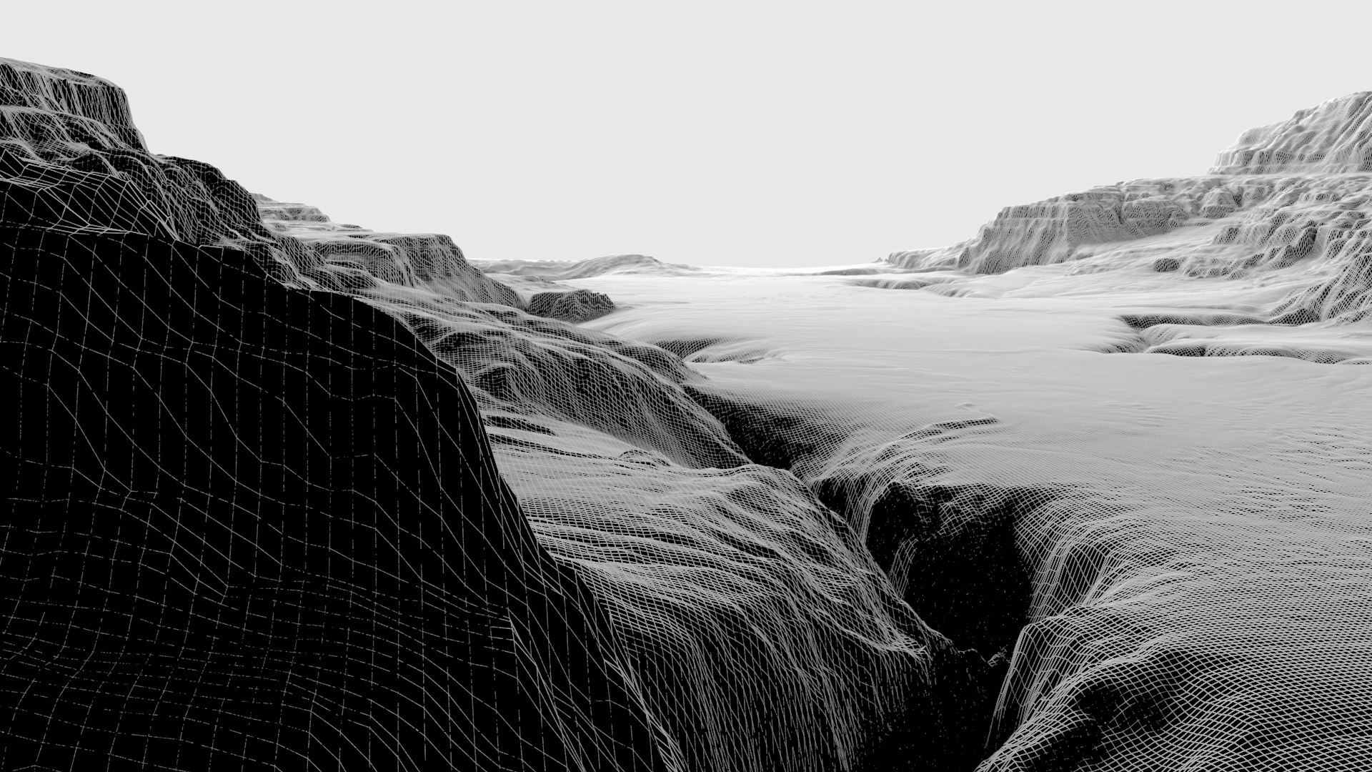 3D Model Cartoon Mountain Terrain With Canyon And Fissures - TurboSquid ...