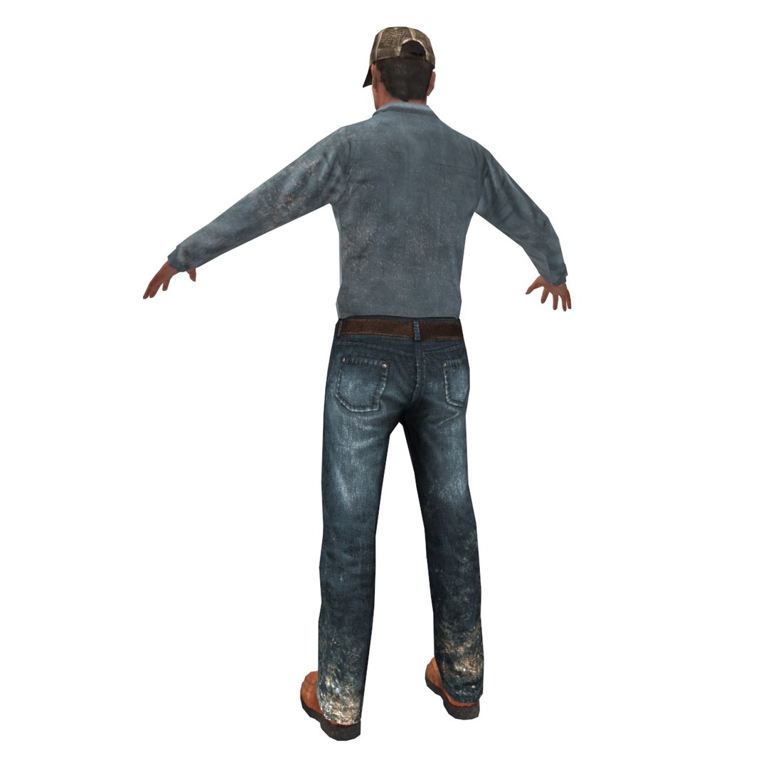 3d Farm Worker Model