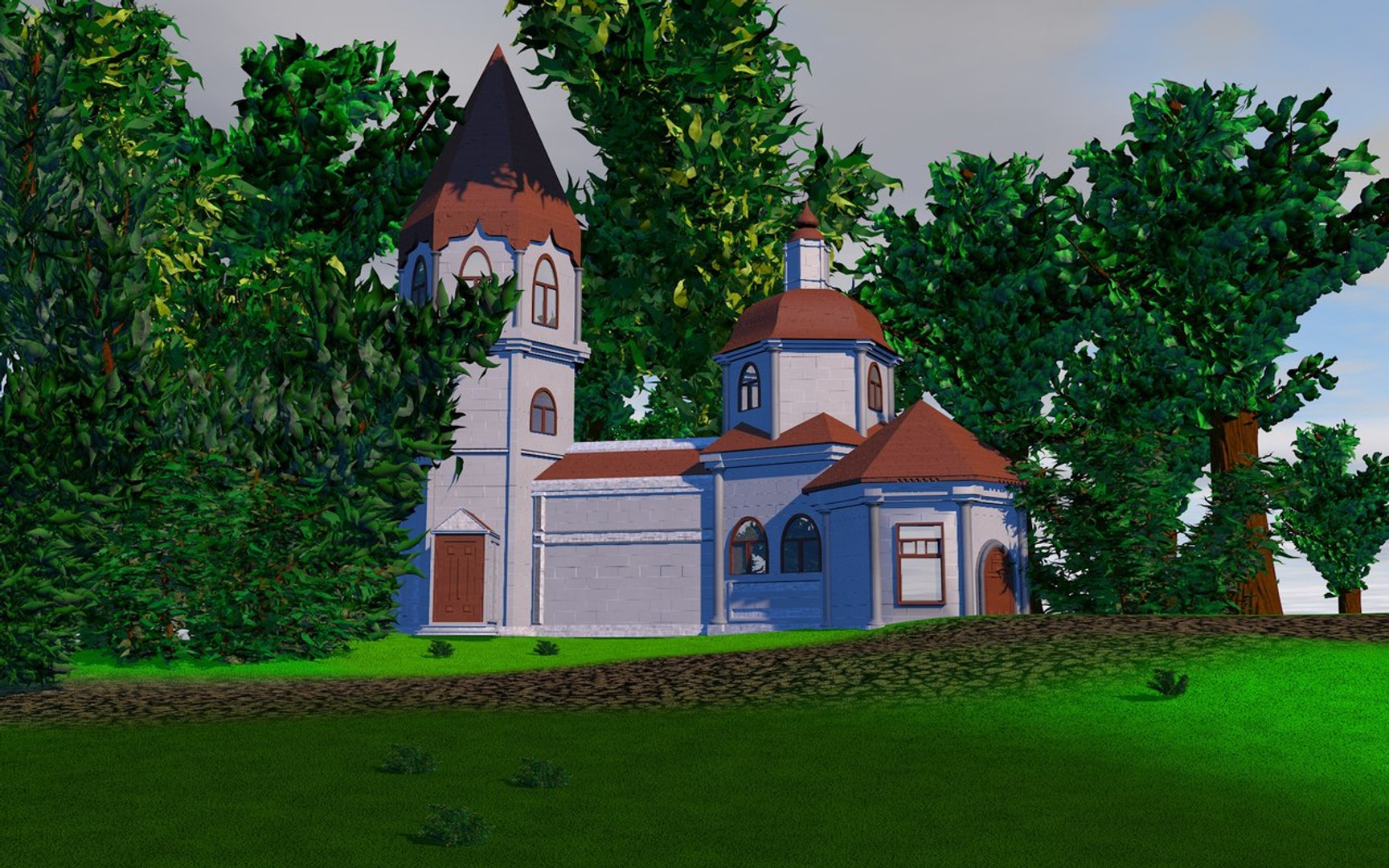 free church 3d model